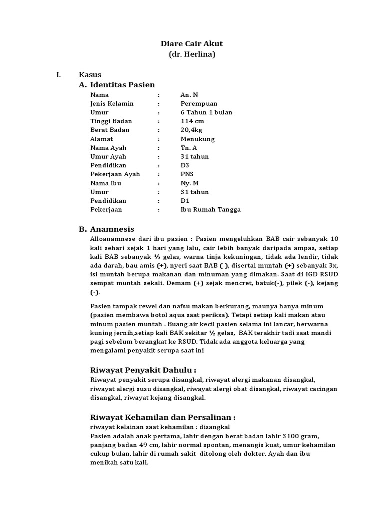Diare Cair Akut | PDF