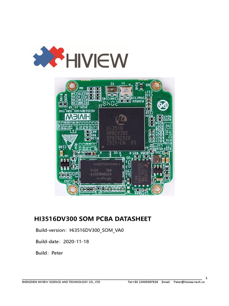 HI3516DV300 SOM Datasheet E | PDF | Hdmi | Codec