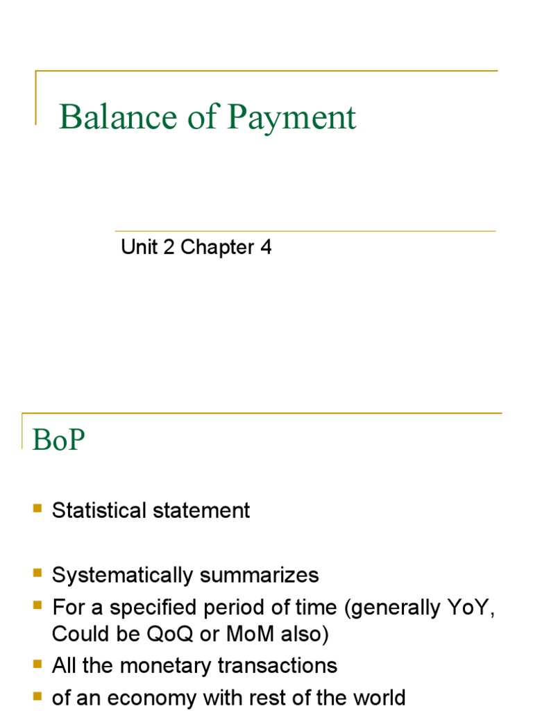 Understanding Balance of Payments | PDF | Business | Finance & Money ...