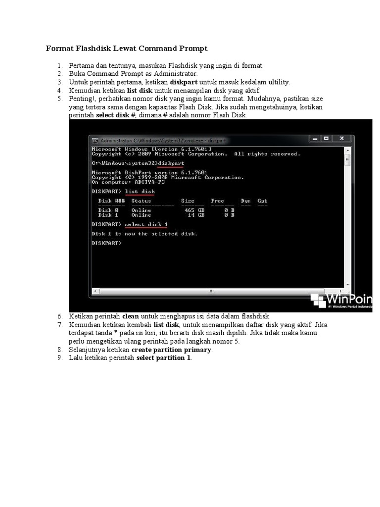 Cara Format Flashdisk di CMD | PDF