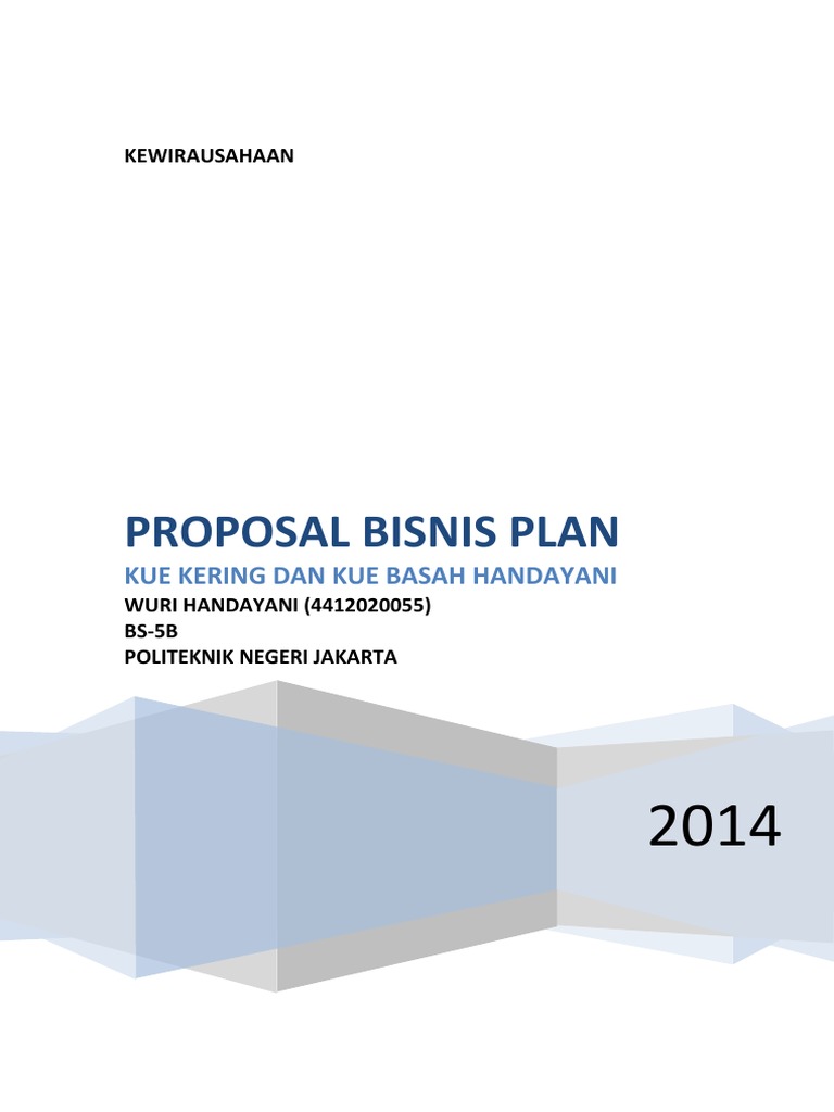 Proposal Bisnis Plan | PDF