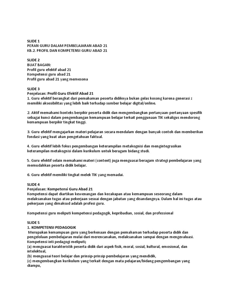 Peta Konsep Modul 2 KB 2 Pedagogi | PDF