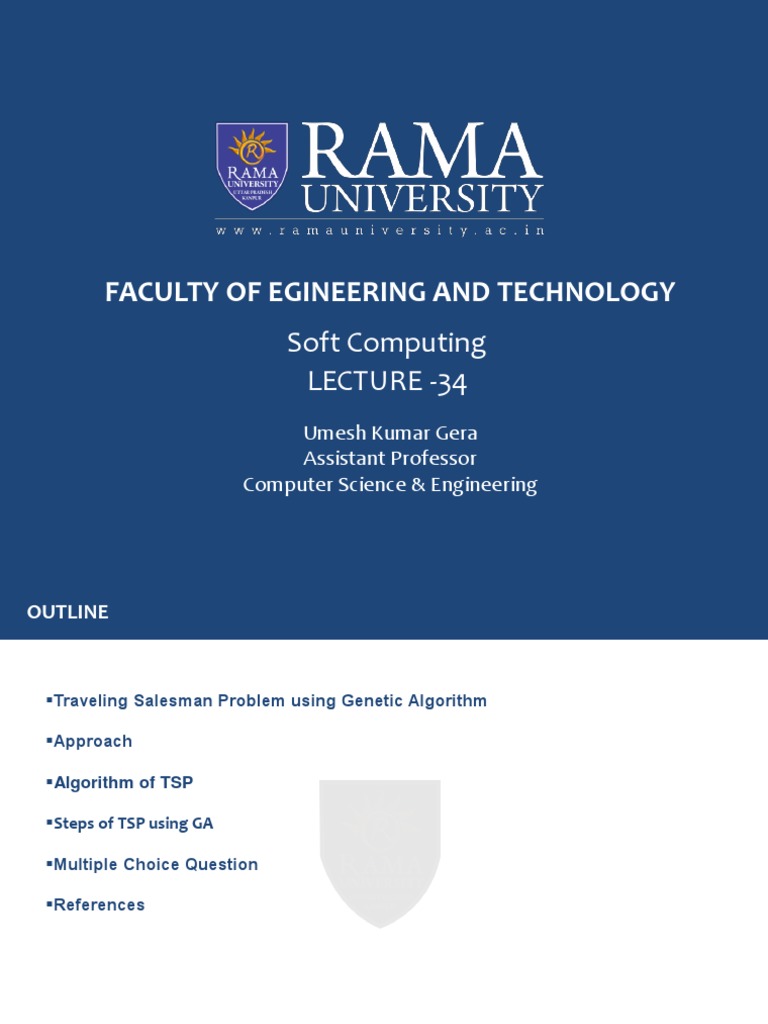 Faculty of Egineering and Technology: Lecture - 34 Soft Computing | PDF ...