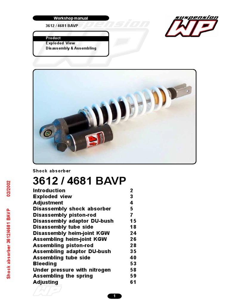 3612 / 4681 BAVP: Workshop Manual | PDF | Piston | Tools