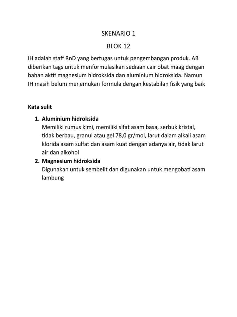 Skenario 1 Blok 12 Tutorial 7 | PDF
