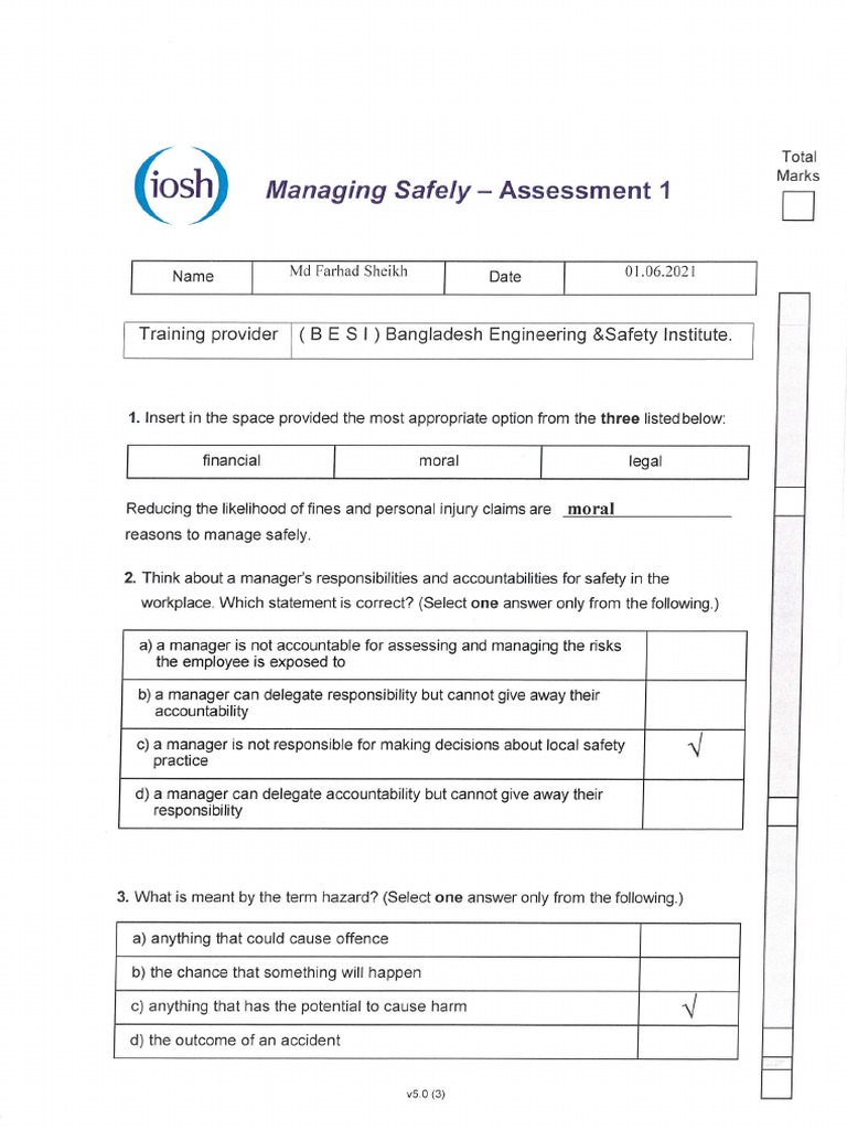 Iosh MS | PDF