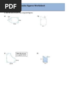 Complex Figures Worksheet Area Of Composite Figures Worksheet By Kevin