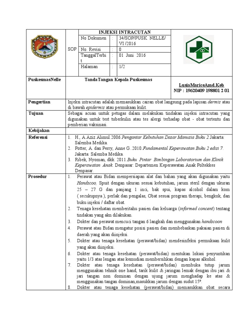 34.injeksi Intracutan | PDF
