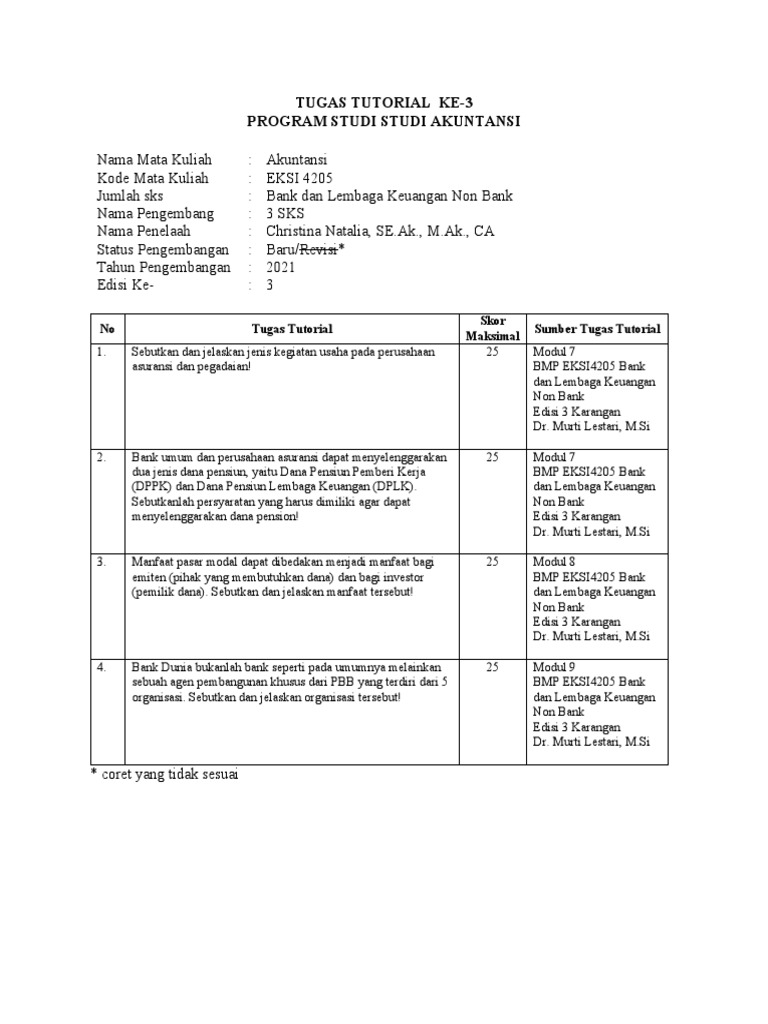Tugas Tutorial Ke 3 Eksi4205 | PDF
