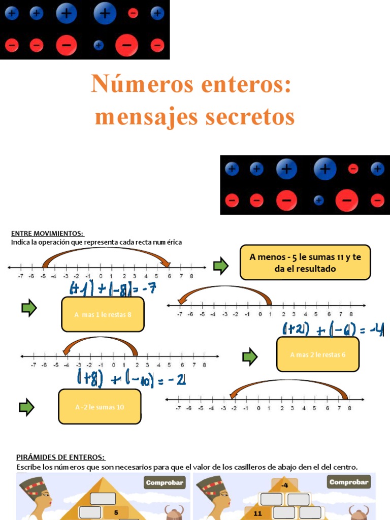 Juegos de Números Enteros y Mensajes Secretos | PDF