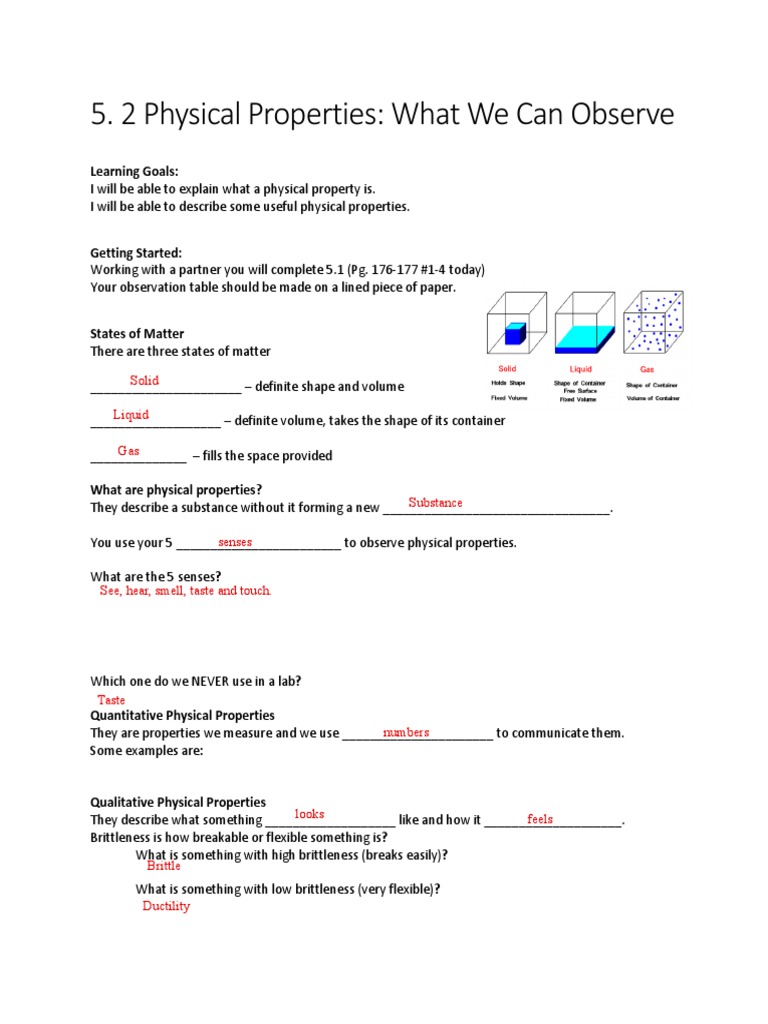 Eduardo - Lesson 2a Physical Properties | PDF | Matter | Solubility