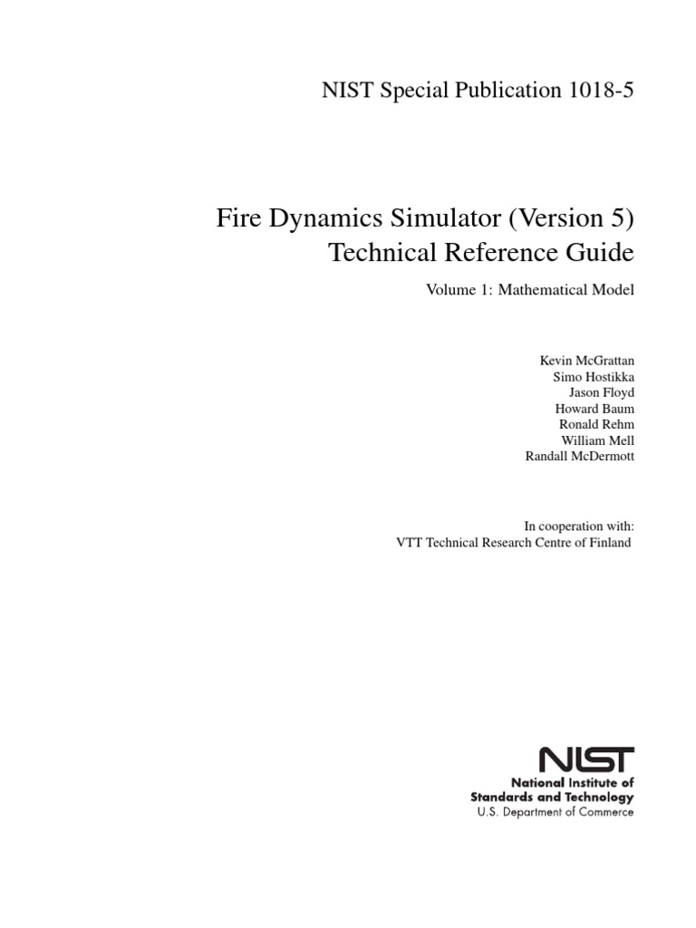 Fire Dynamics Simulator (Version 5) Technical Reference Guide | PDF ...