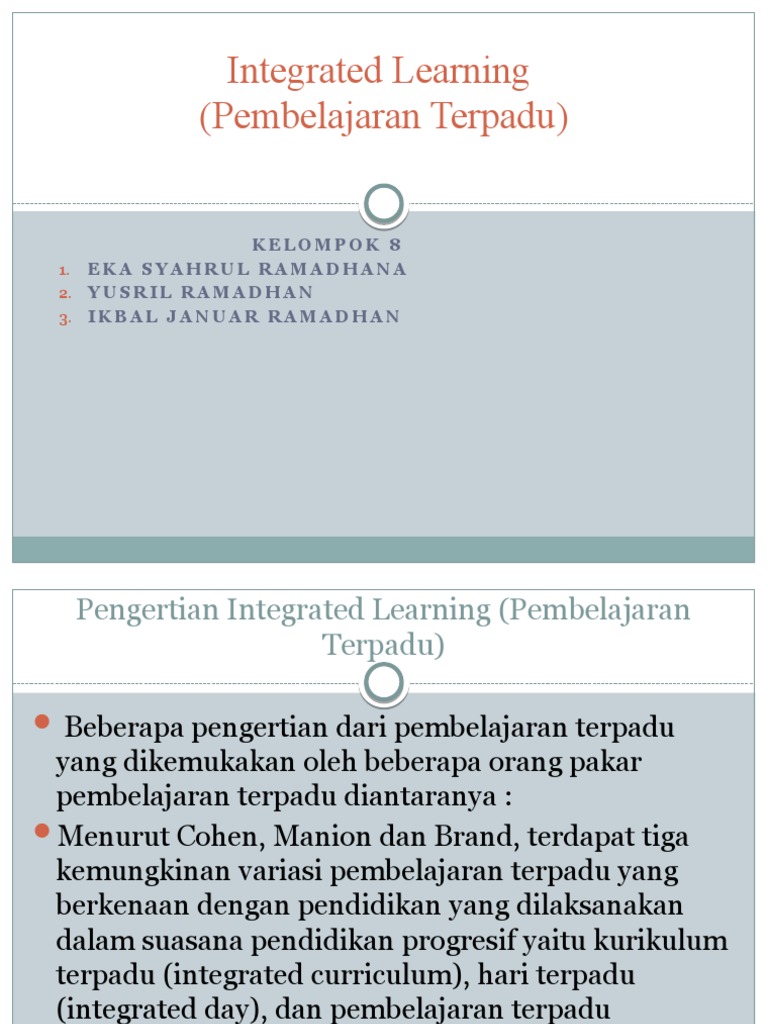 Integrated Learning | PDF