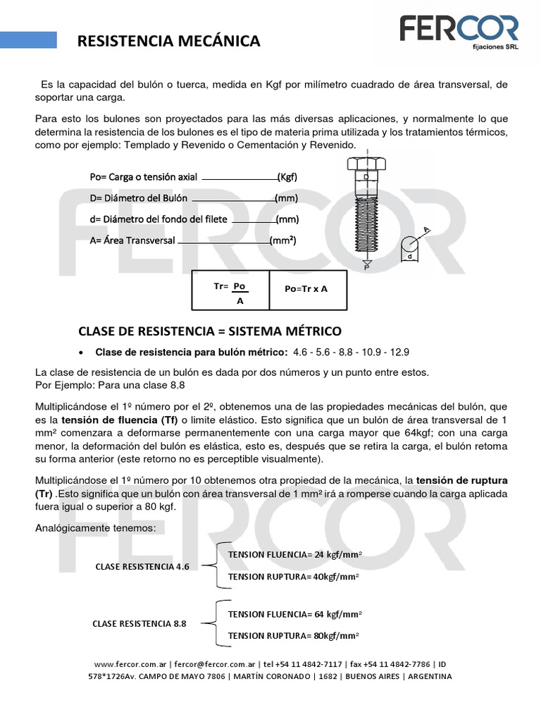 Clases y Propiedades de Resistencia Mecánica | PDF | Elasticidad ...