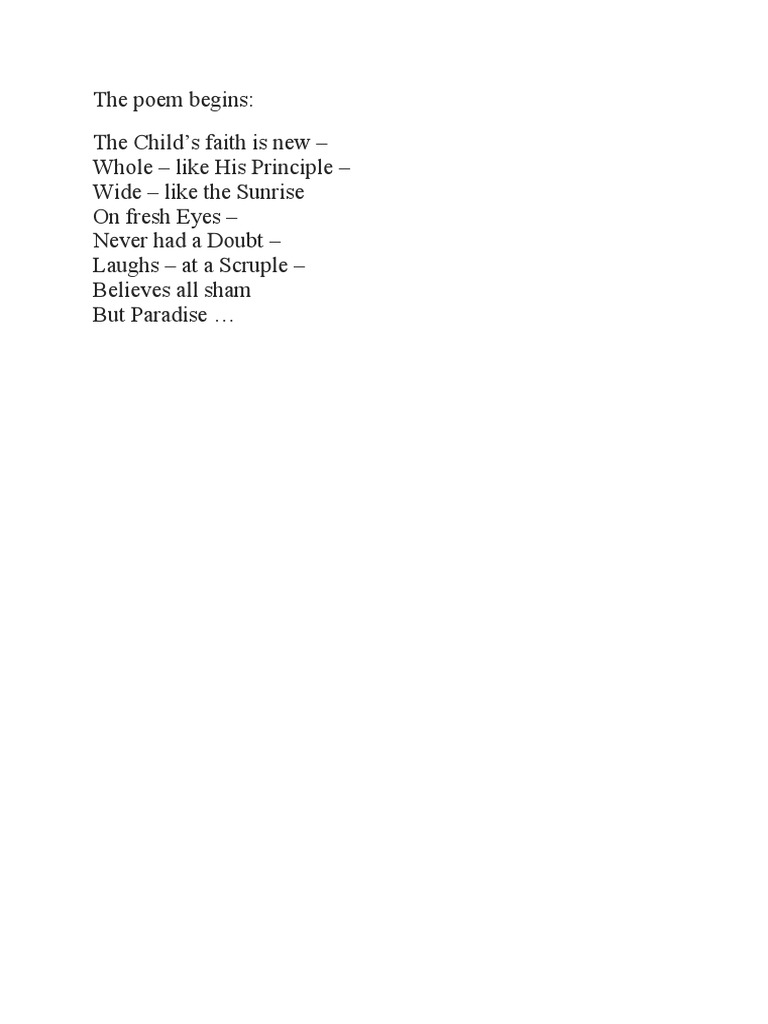 The Poem Begins | PDF