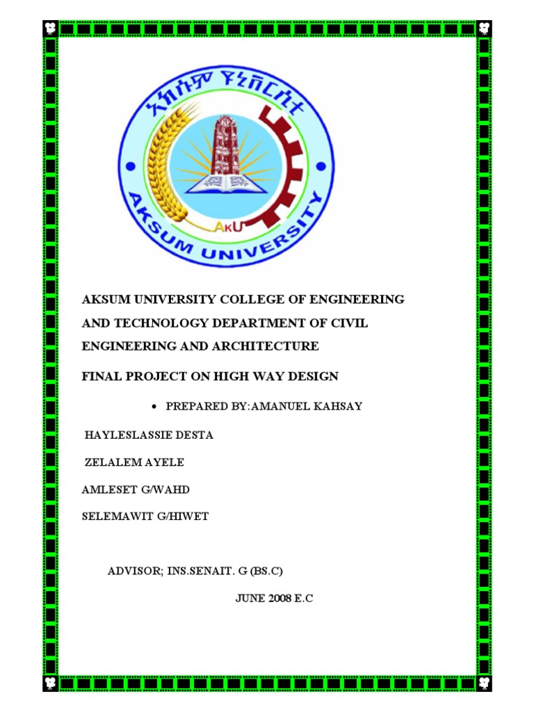 Highway Design Project Overview | PDF | Controlled Access Highway | Road