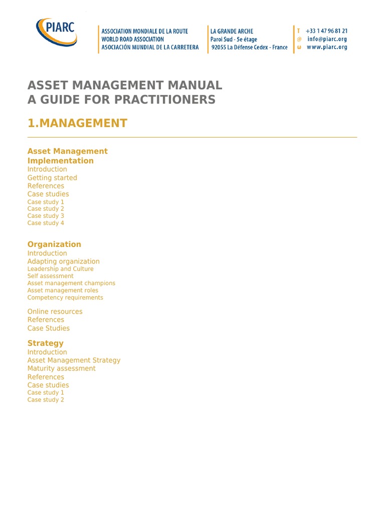 Asset Management Manual A Guide For Practitioners | PDF | Road | Asset ...