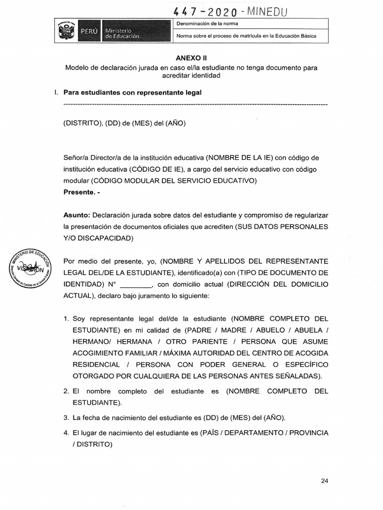 Anexo Ii - RM #447-2020-Minedu | PDF