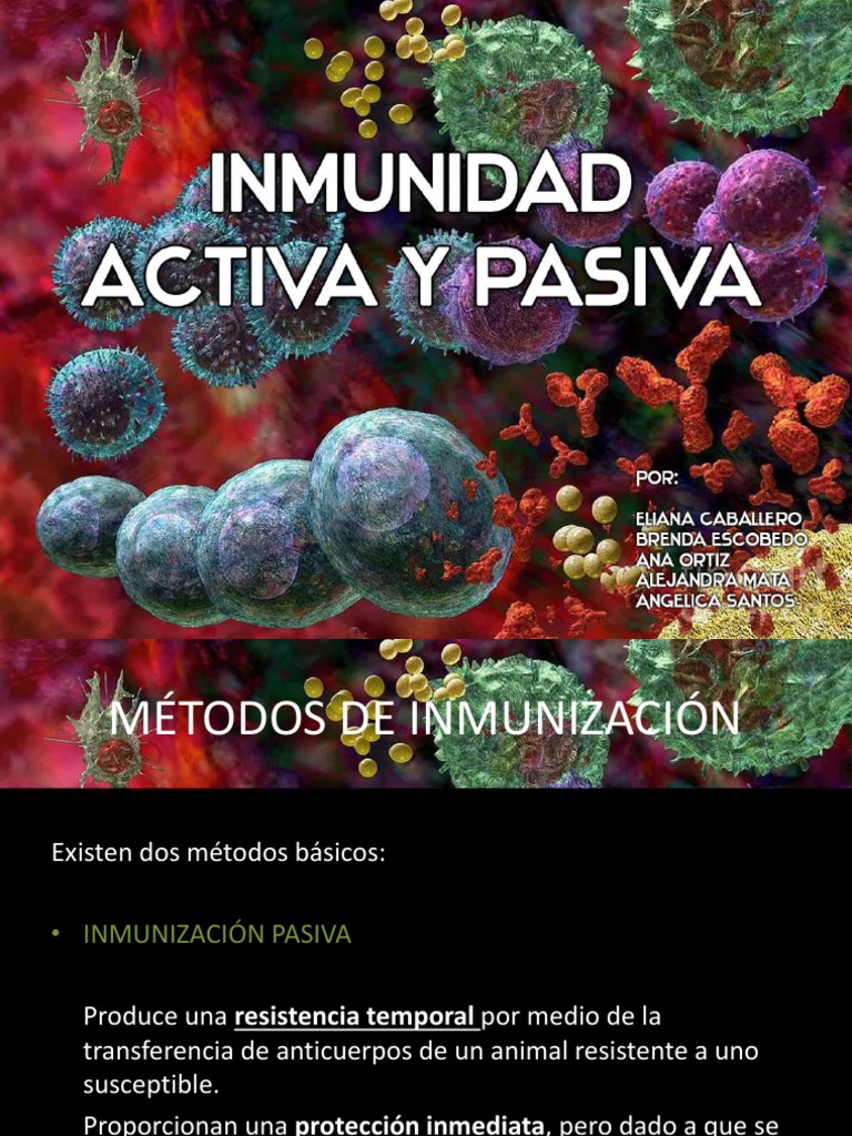 Métodos de Inmunización: Activa y Pasiva | PDF | Sistema inmune ...