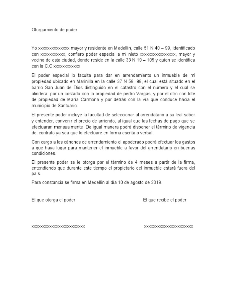 Otorgamiento de Poder | PDF