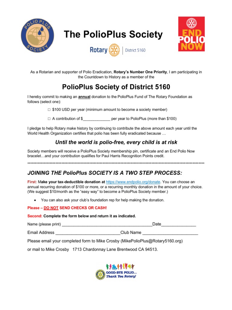 Polio Plus Society | PDF