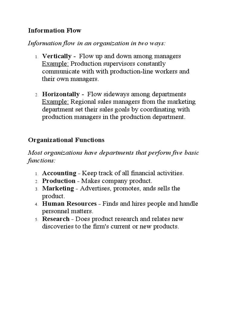 Information Flow in An Organization in Two Ways | PDF | Sales | Marketing
