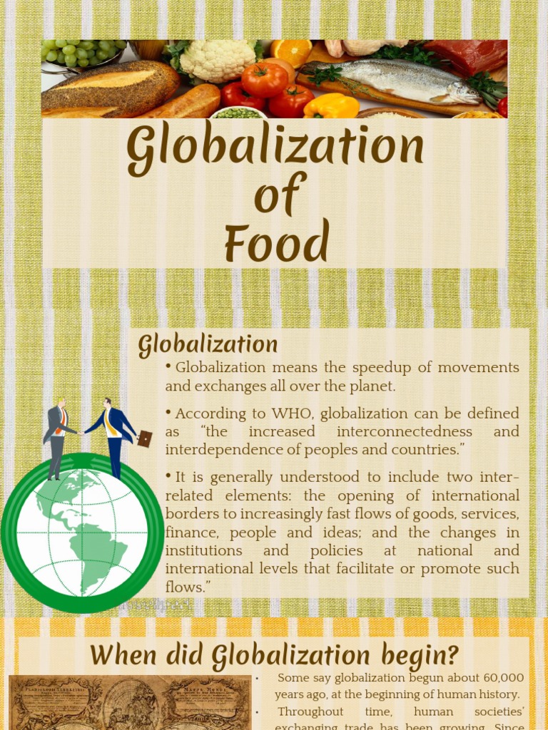 GRP 4-Globalization of Food-Food Security | PDF | Food Security | Foods