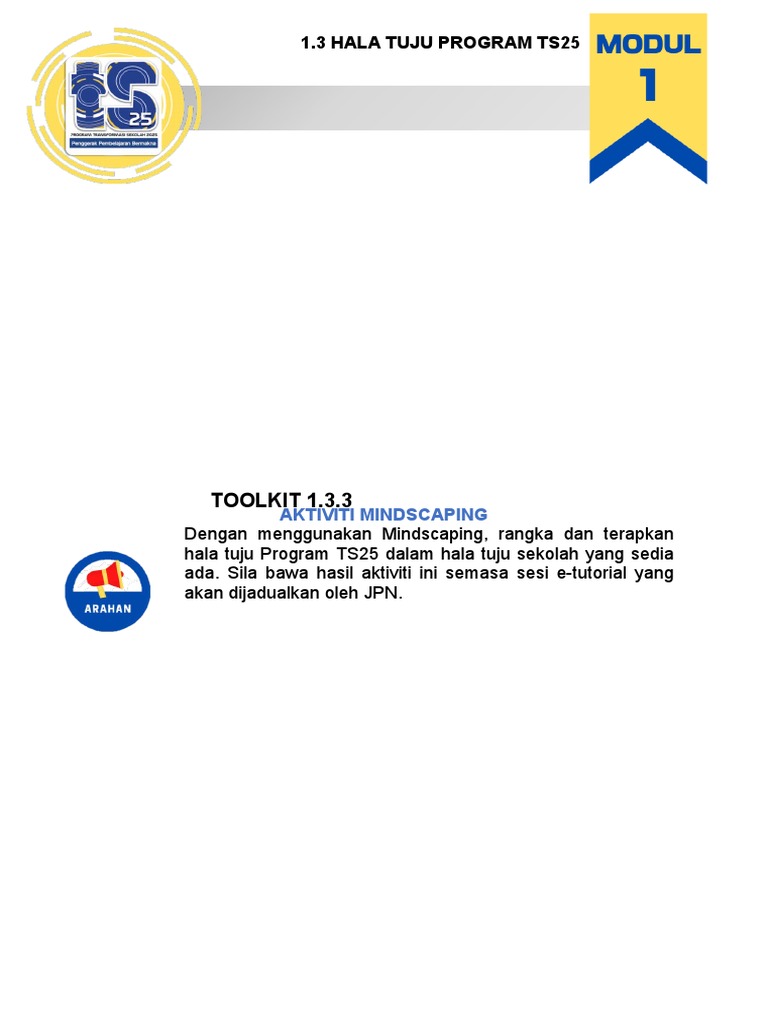 Toolkit 1.3.3 Aktiviti Mindscaping SK KG Shafie | PDF