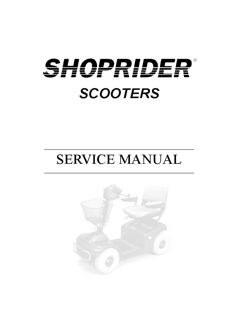Scooters: Service Manual | PDF | Battery Charger | Axle