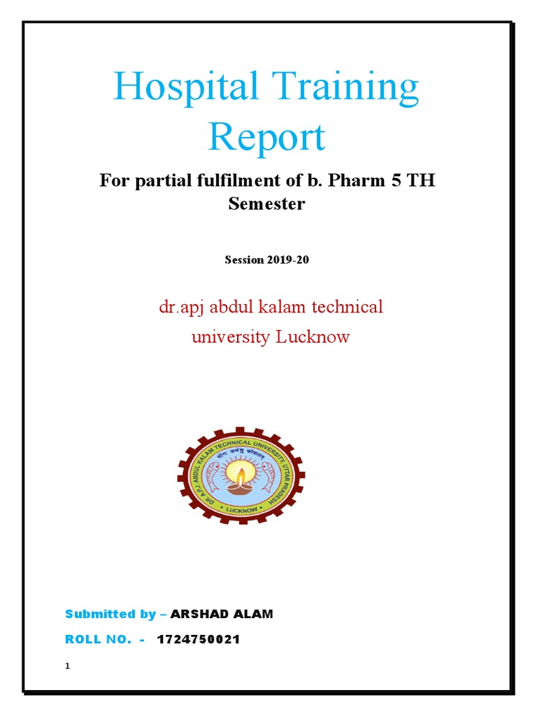 Hospital Training Report Final 2 | PDF | First Aid | Injection (Medicine)