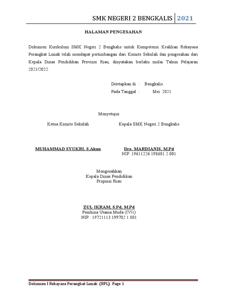 Dokumen I RPL 2021 - 2022 | PDF | Bisnis | Seni