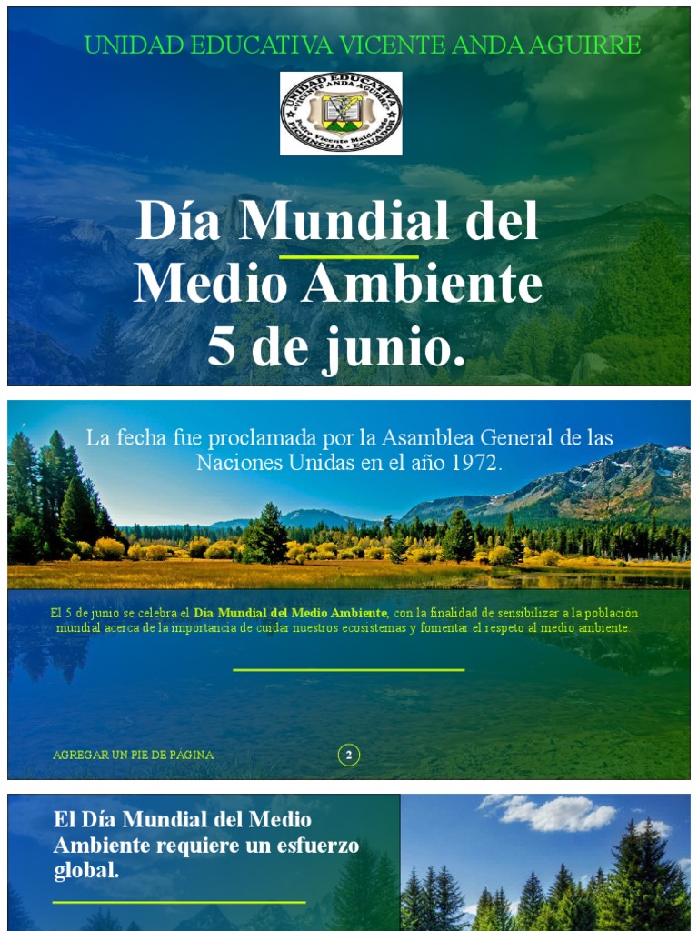 Día Mundial Del Medio Ambiente | PDF | Entorno natural | Tierra