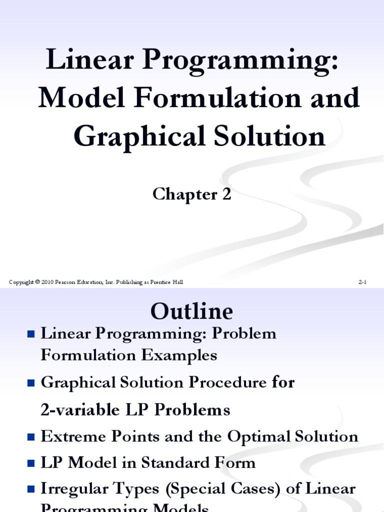 Week 2 Lp Formulation Examples And Graphical Solution Pdf Linear