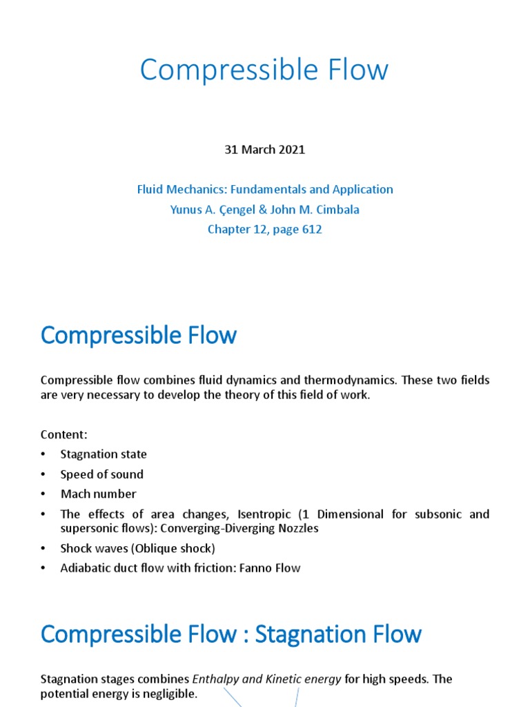 Compressible Flow | PDF