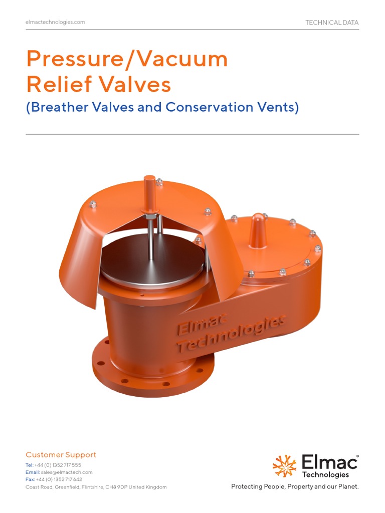 Pressure/Vacuum Relief Valve Overview | PDF | Vacuum | Valve