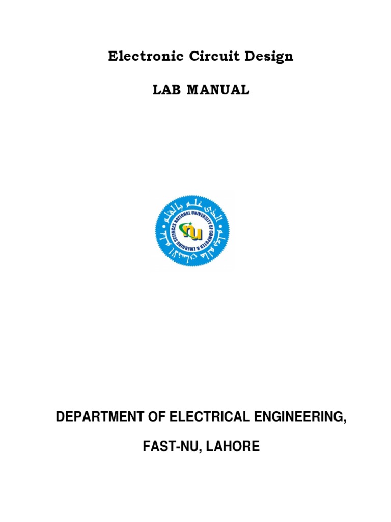 Electronic Circuit Design Lab Manual | PDF | Operational Amplifier ...