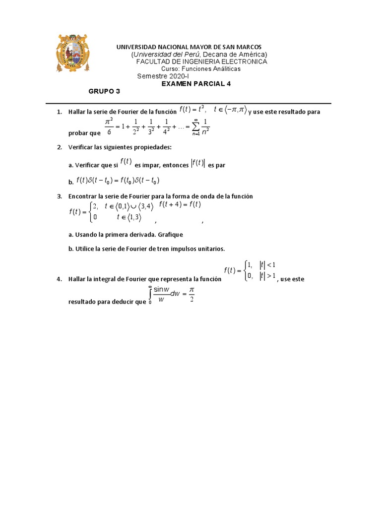 Examen Final Variable Compleja | PDF