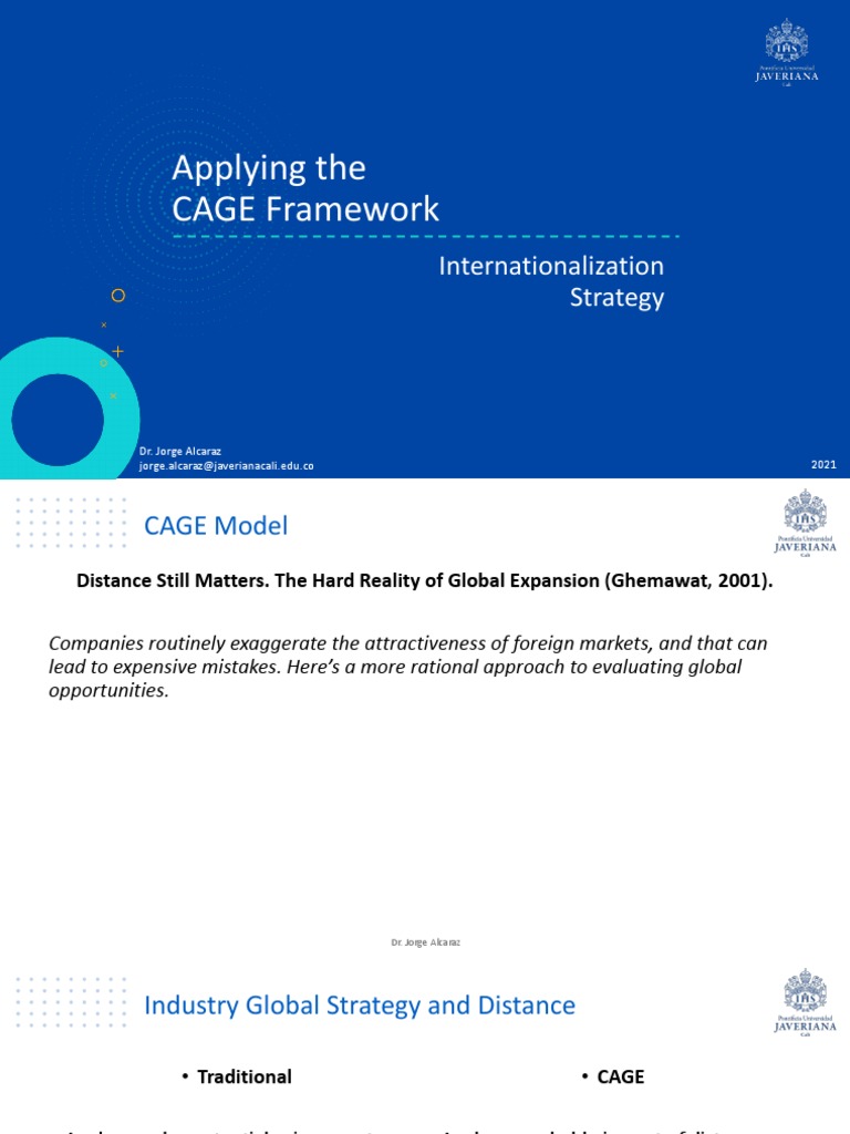Applying The CAGE Framework: Internationalization Strategy | PDF ...