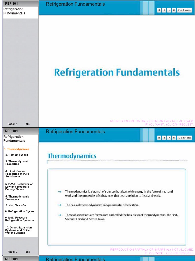 Refrigeration Fundamentals REF 101 | PDF | Heat | Enthalpy