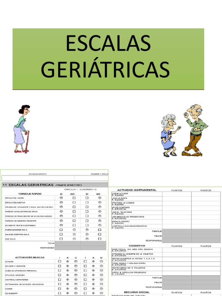 Escalas De Valoración Geriátrica Integral Pdf Cuidado De La Salud