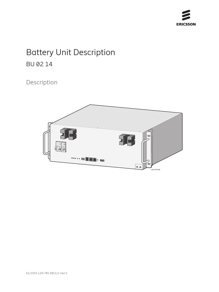 Battery Unit DescriptionBU 02 14 | PDF | Manufactured Goods | Electronics