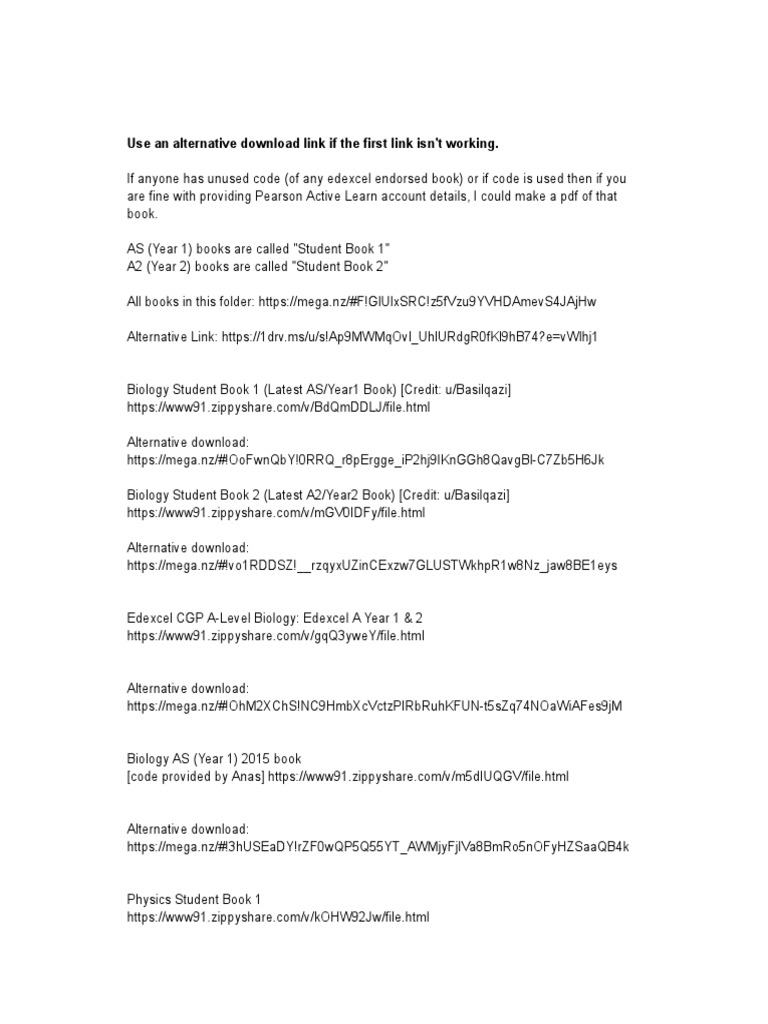 A Level Edexcel Books PDF FREE | PDF