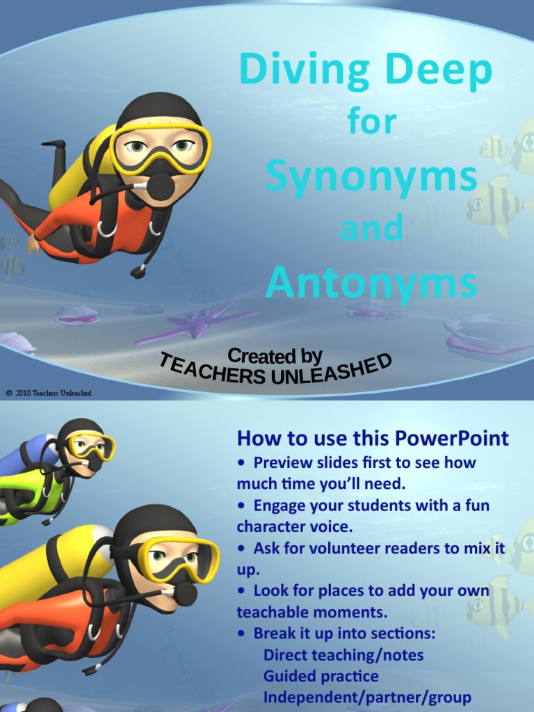 Kids Reading Synonym and Antonym Lesson Freebie 23 Slides | PDF | Nature
