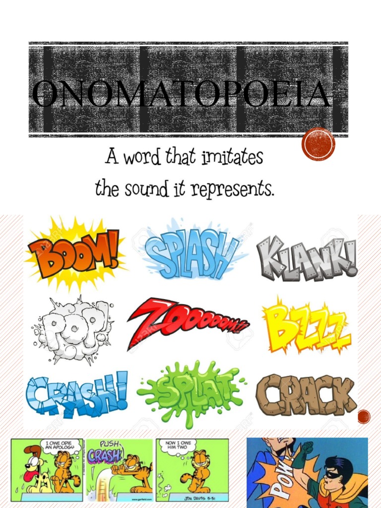 Figure of Speech Reading Onomatopoeia A Word That Imitates The Sound It ...