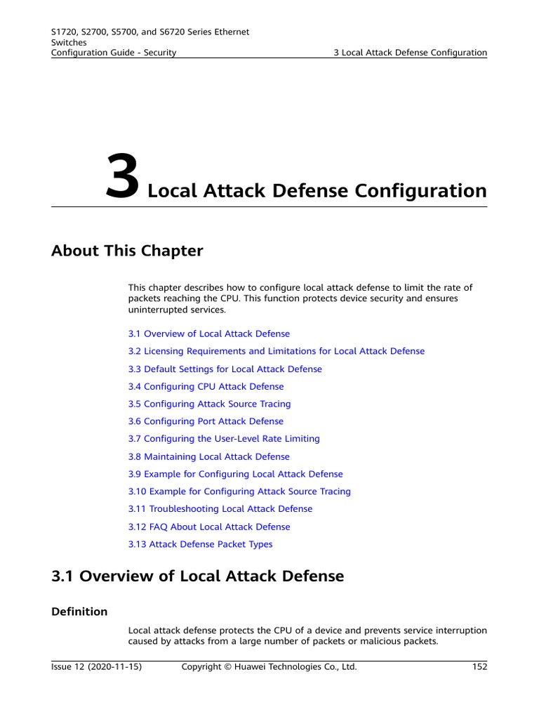 01-03 Local Attack Defense Configuration | PDF | Computer Network | Internet Protocols