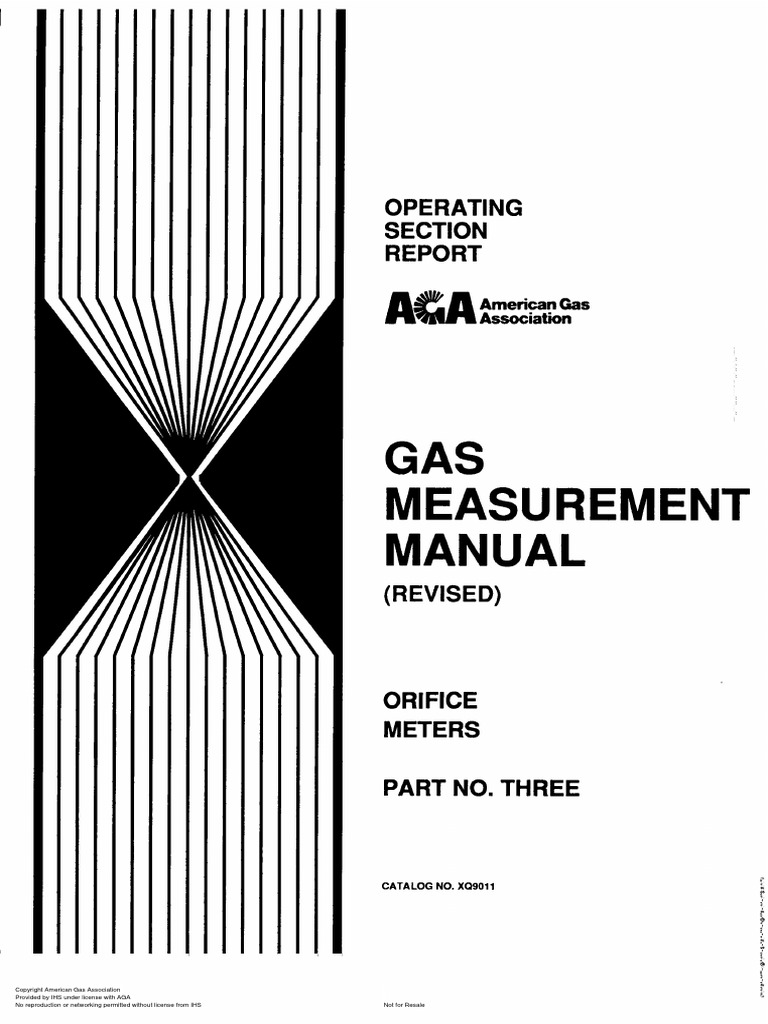 AGA 3 XQ9011 Gas Measurement Orifice | PDF | Copyright | Natural ...