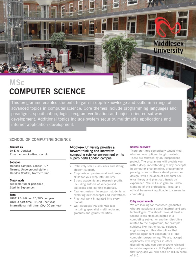 MSC Computer Science | PDF | Software Development | Computer Science