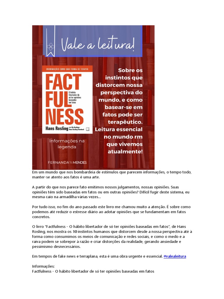 Factfullness | PDF | Autoajuda | Ciências e Matemática