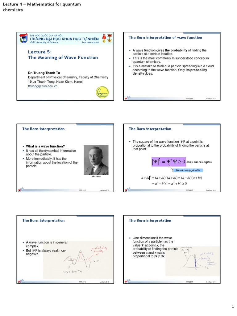 Understanding Born's Wave Function Interpretation | PDF | Wave Function ...