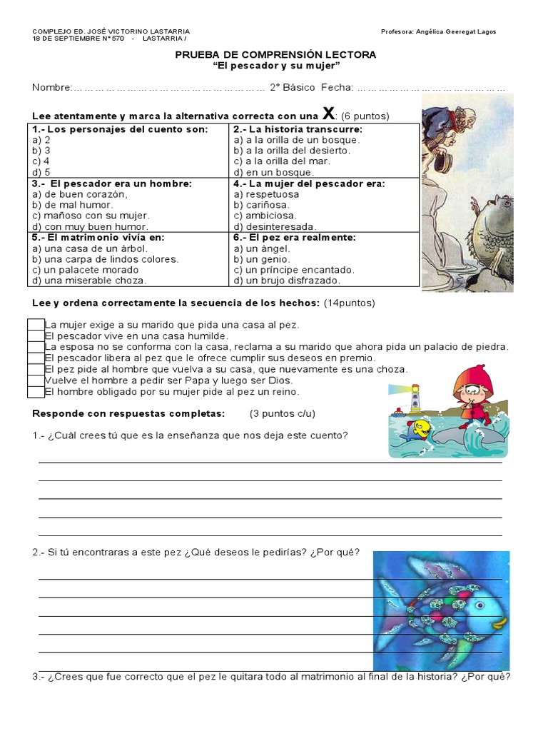 Cuento "El pescador y su mujer" | PDF | Hogar, jardinería y bricolaje ...